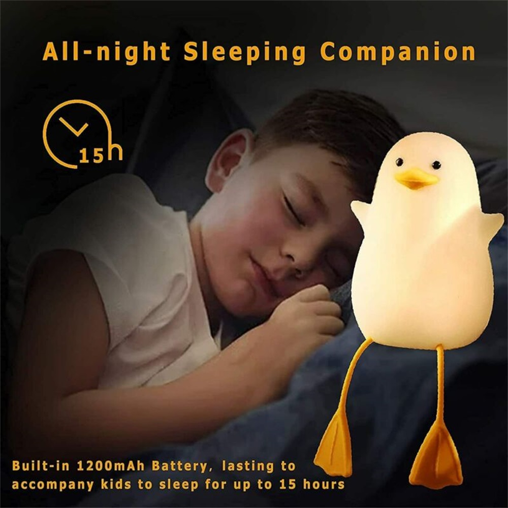 Cute Seagull Night Light LED Soft Silicone Seagull Night Lamp For Baby ...