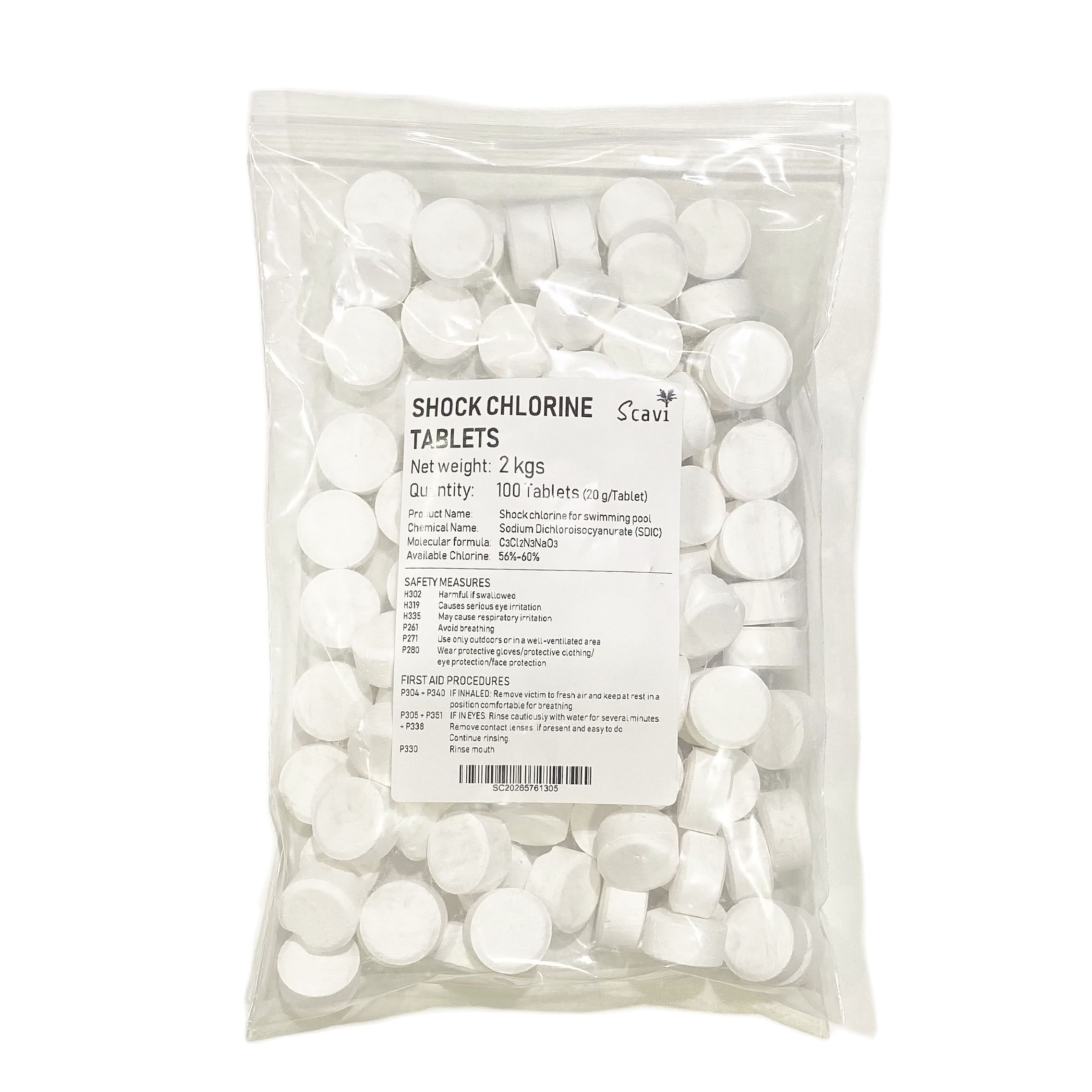 ช็อคคลอรีนก้อน 2กก SDIC ช็อค คลอรีน ฆ่าเชื้อช็อกสระ Shock Chlorine ...