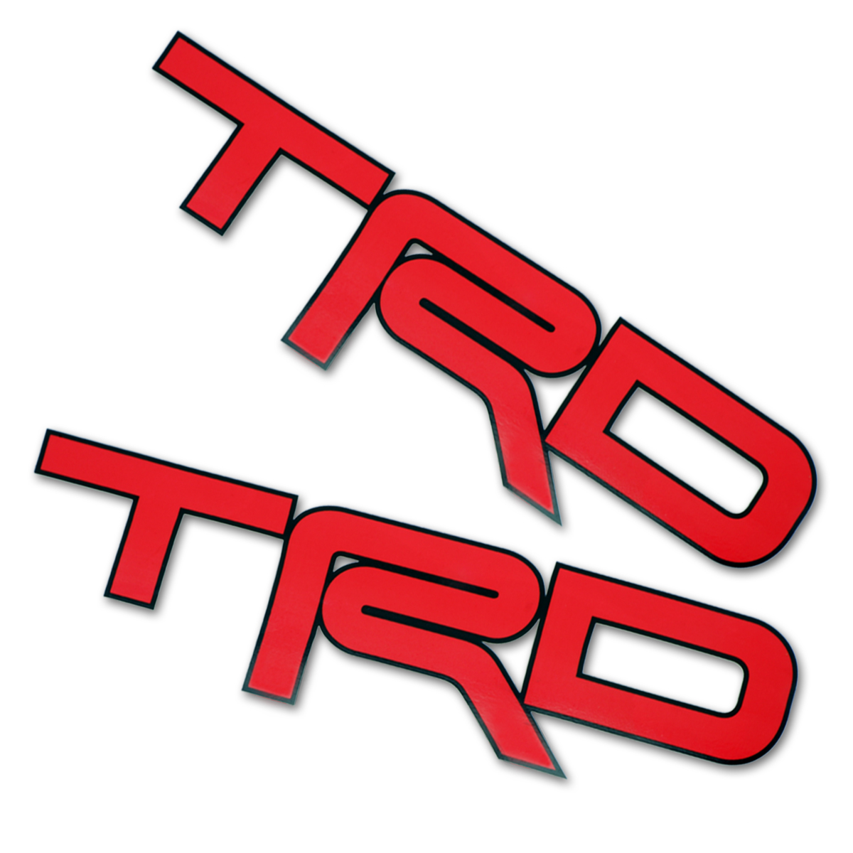 สติ๊กเกอร์ Sticker TRD ขนาด 38x11 cm. สีแดง 2ชิ้น Toyota Revo Vigo ...