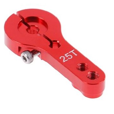 แขนยึดเซอร์โวมอเตอร์ สีแดง 25T Metal ALUMINIUM Red color Servo Horn ...