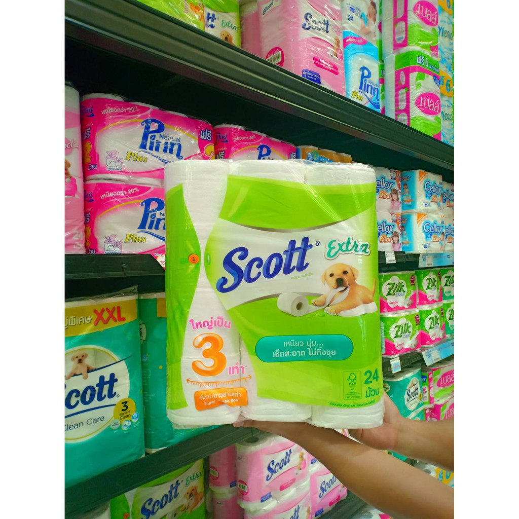 Scott Extra สก๊อตต์® กระดาษทิชชู่สก๊อตต์ เอ็กซ์ตร้า กระดาษชำระ ความยาว ...