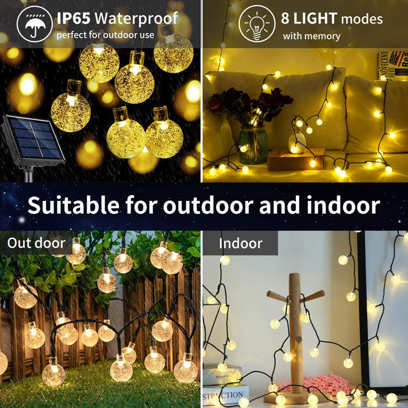 พร้อมส่งโซล่าเซลล์ 2050100 LED ไฟกระพริบ แต่งสว ไฟแต่งสวน ไฟวินเทจ ไฟปิงปอง ต่อหลายๆชุดได้ไม่ ...