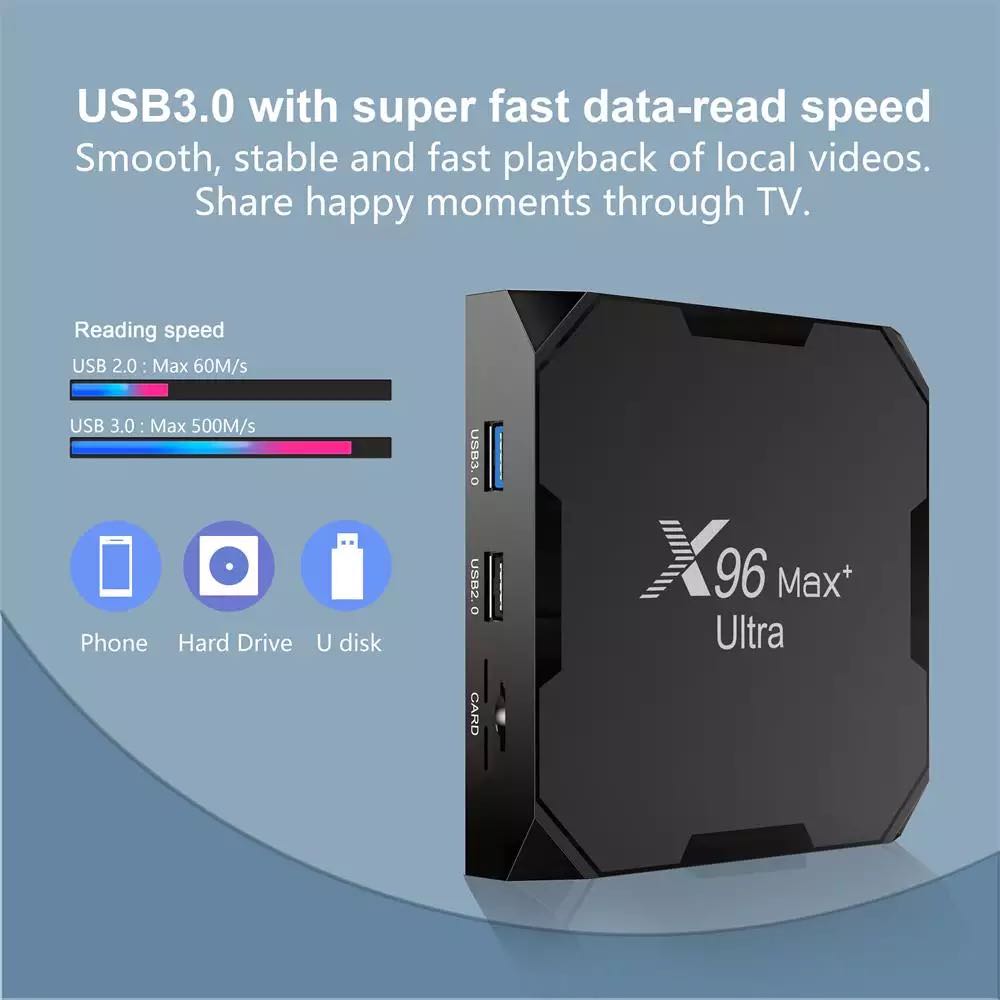 X96Max Plus Ultra แรม 4GB32GB Wifi 2.45G Bluetooth 4.1 CPU Amlogic S905X4 Android 11 รองรับ ...