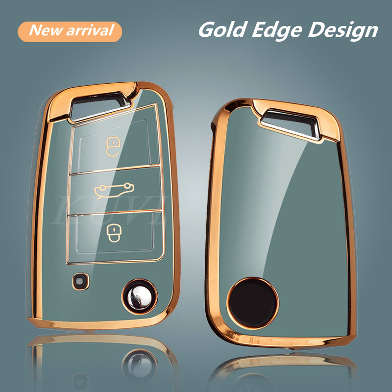 New TPU Car Key Case Cover For VW Volkswagen Golf 7 GTI R MK7 Tiguan ...