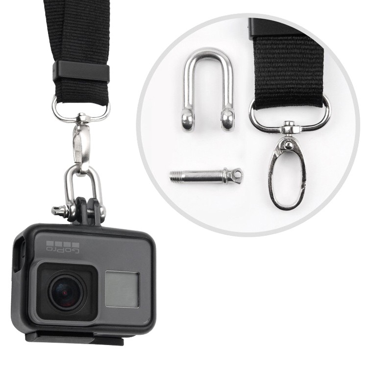 dp อุปกรณ์กล้อง GoPro สายคล้องคอ พร้อมตัว U สแตนเลส - Neck Strap With ...