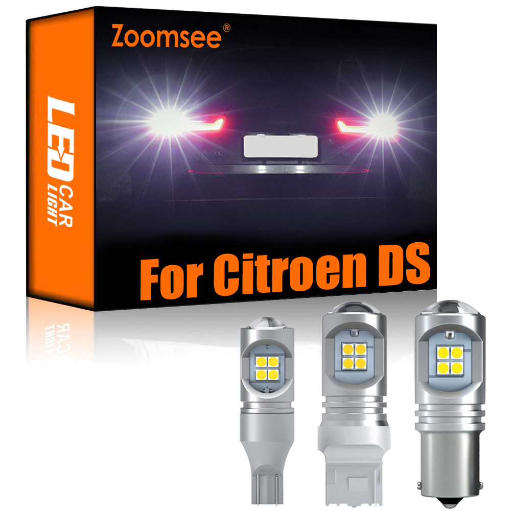 Zoomsee 2ชิ้นสีขาวย้อนกลับ LED สำหรับซีตรอง DS 3 4 5 DS3 DS4 DS5 DS 5LS Canbus ภายนอกสำรอง ...
