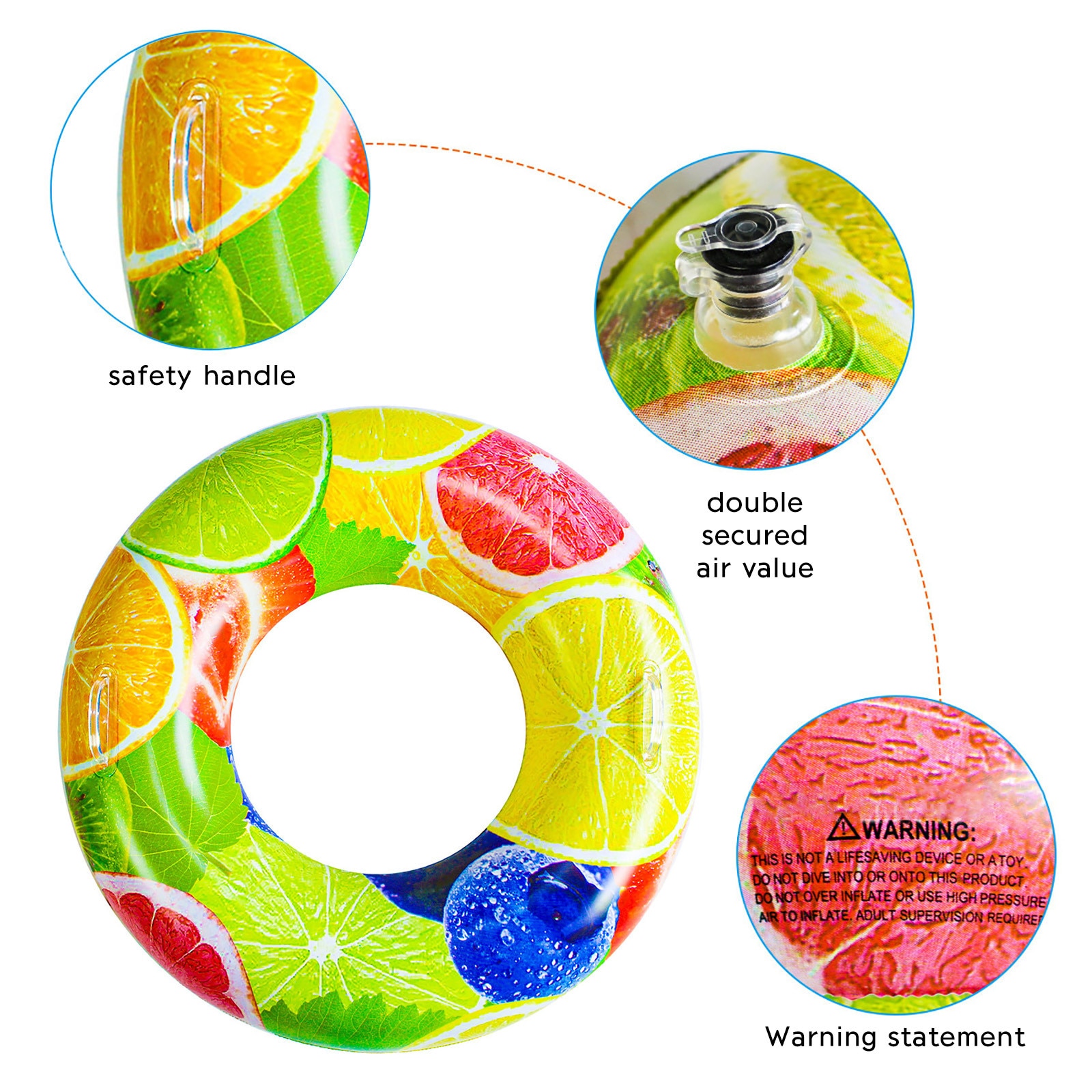 2022 Summer Inflatable Swimming Ring Hot Sale Pool Floats Adult Kids ...