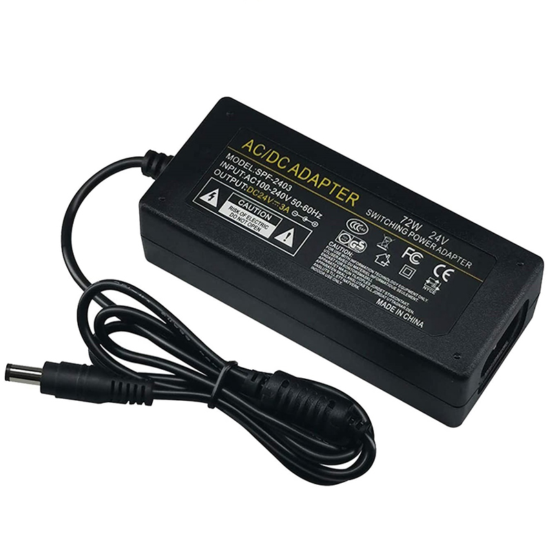 Universal Dc5525 Ac 100v 240v To Dc 24v 3a Power Switch Adapter 72w