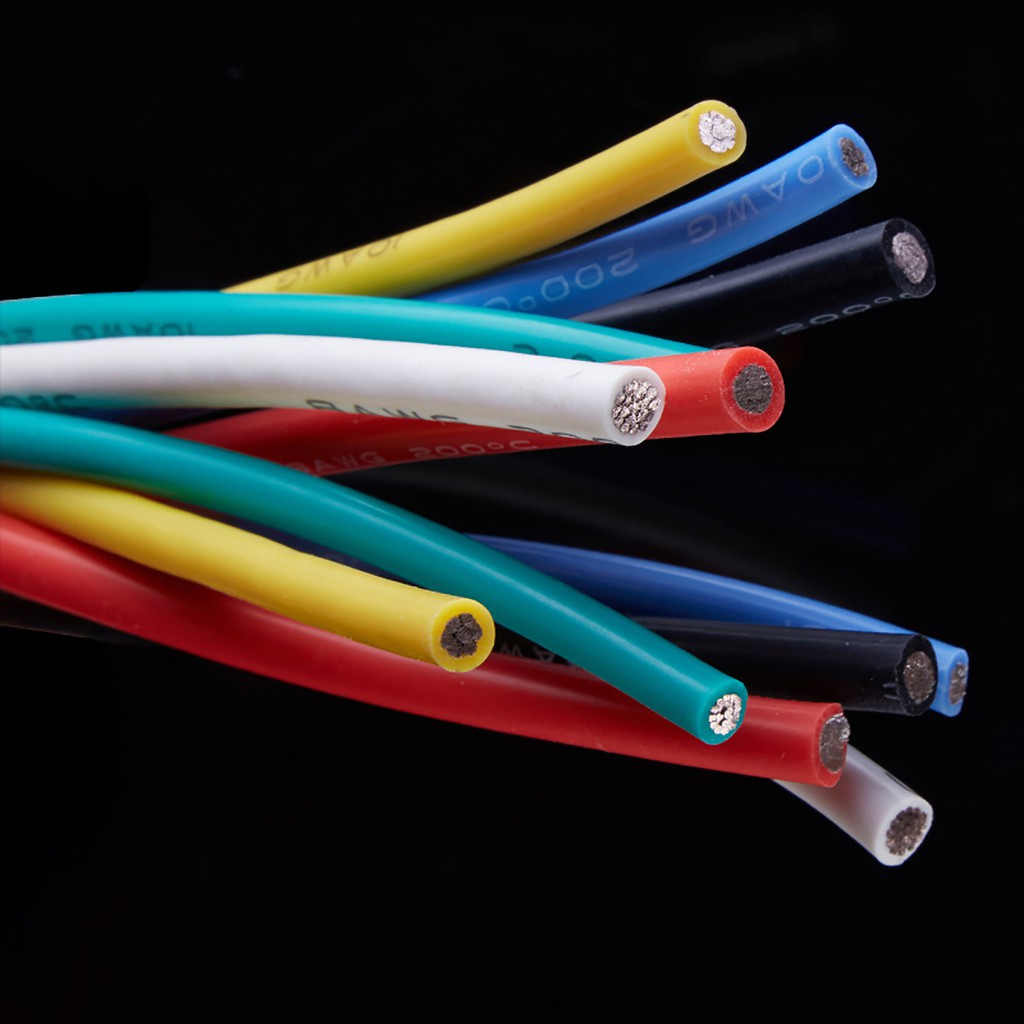 1 Meter 26AWG Flexible Rubber Silicone Wire Cable 200℃ 600V Soft ...