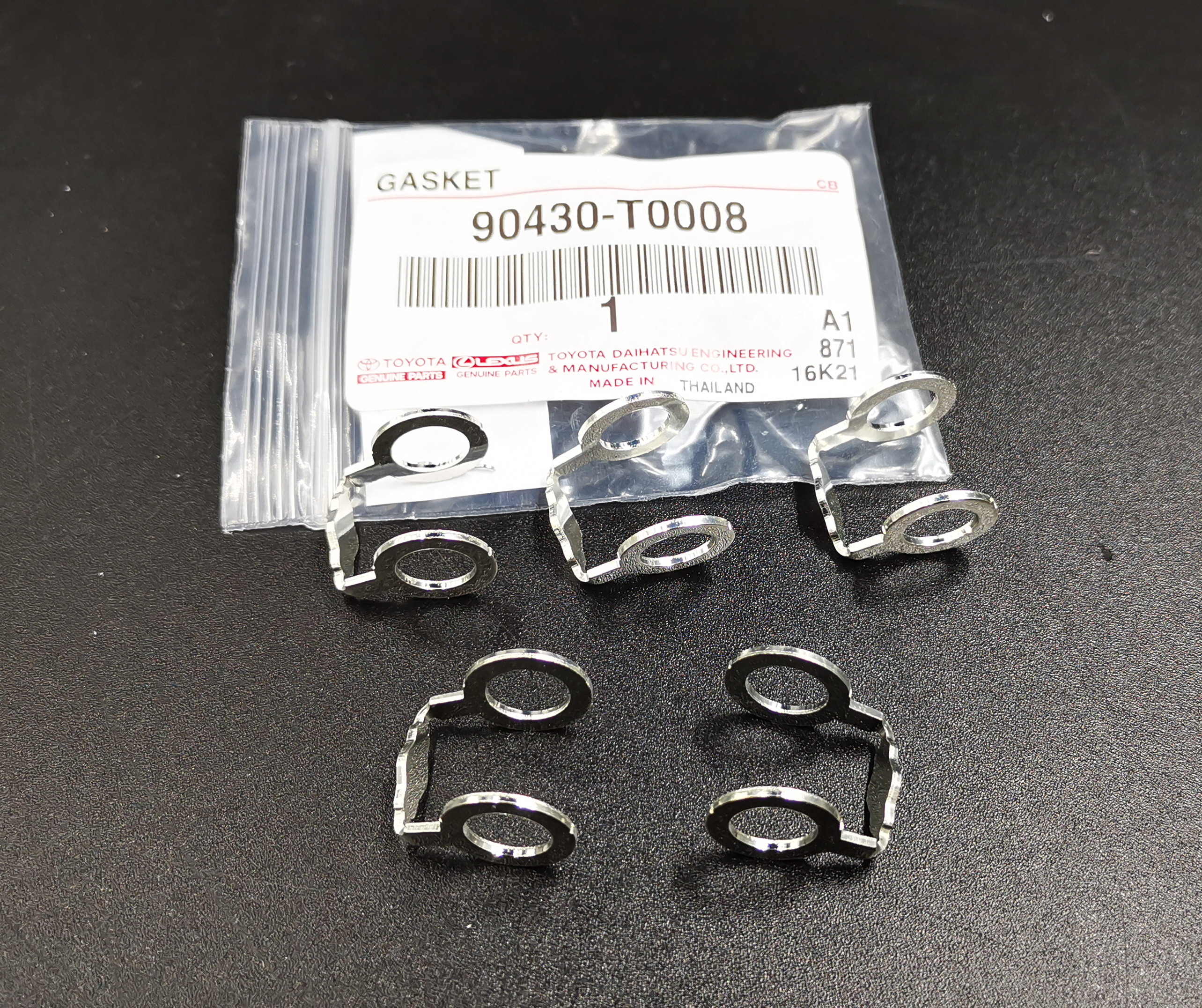 SET 5ตัว แหวนรองแป๊ปน้ำมันไหลกลับ VIGO, FORTUNER, D4D, COMMUTER ...