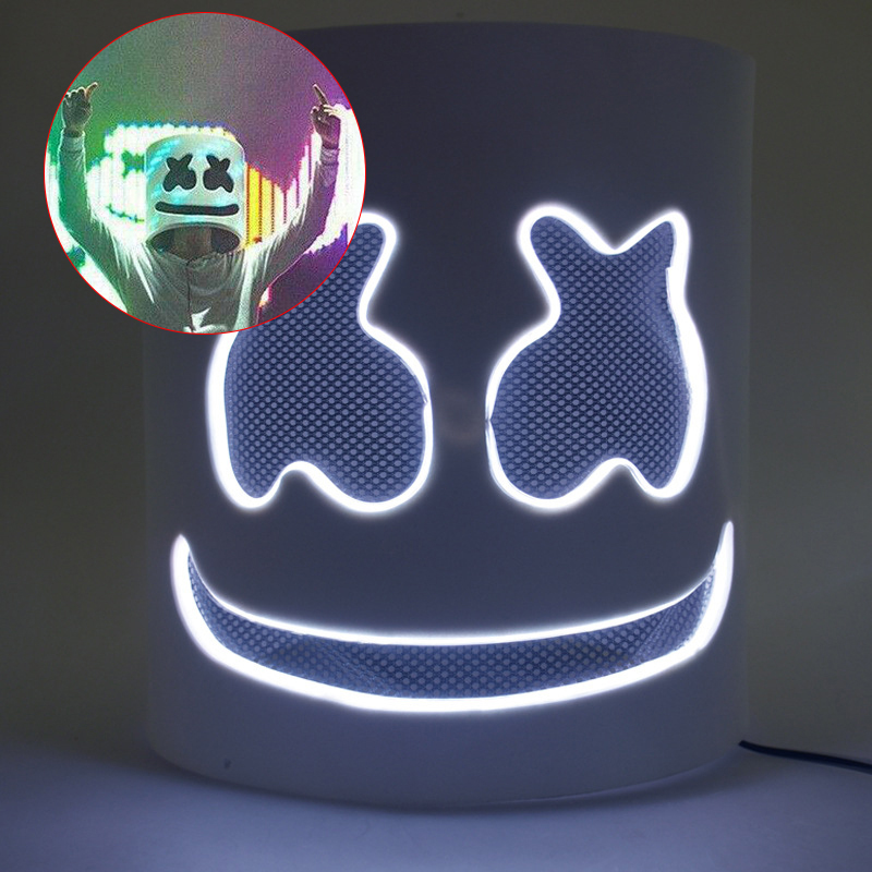 [HDD] YUY Christmas Led Mask Full Head Music Marshmallow Helmet Cosplay ...