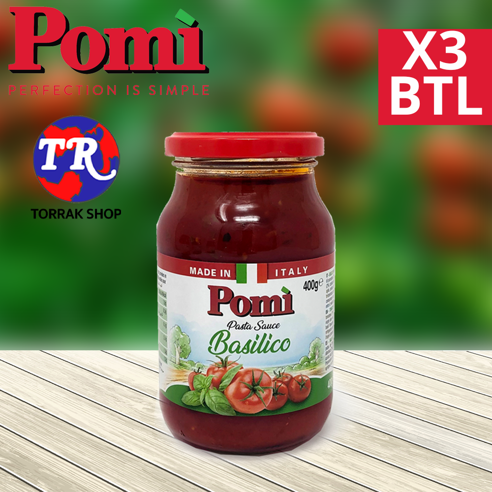 Pomi Pasta Sauce Basilico ซอสพาสต้า บาซิลิโก่ะ 400g. แพ็ค 3 ขวด ...