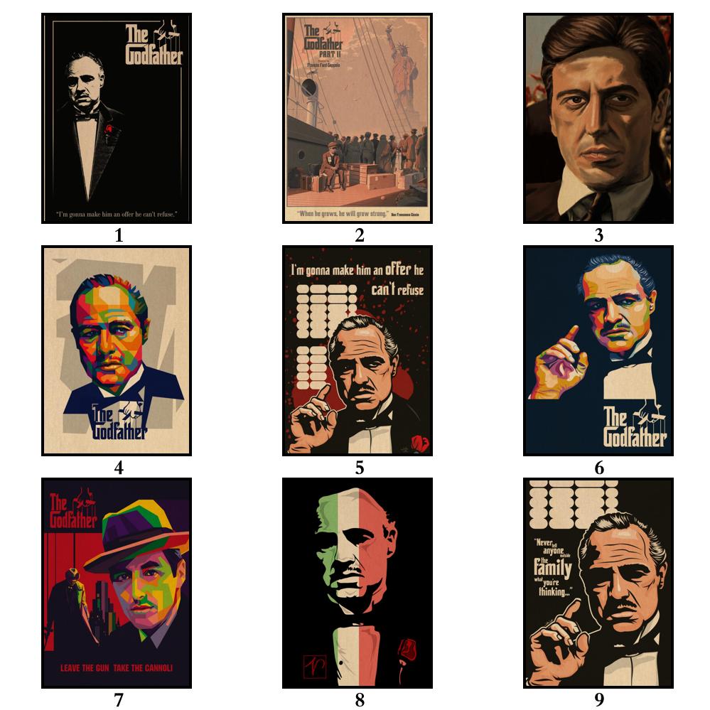 26 Designs Movie The Godfather Kraftpaper Poster Artwork Fancy Wall ...