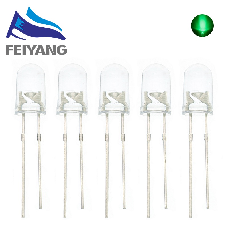 100pcs 3mm LED Light Emitting Diode Kit Warm white Red Blue Green UV ...