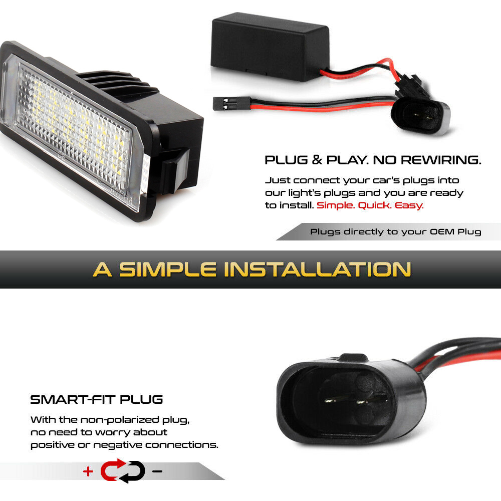 202118SMD LED Number Car License Plate Light Lamp For Porsche Cayenne ...