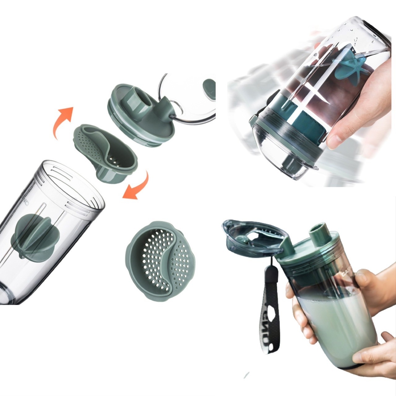 SANDC แก้วเชค ถ้วยเขย่าโปรตีน เวย์ Protein shaker Cup Sheak BPA FREE ...