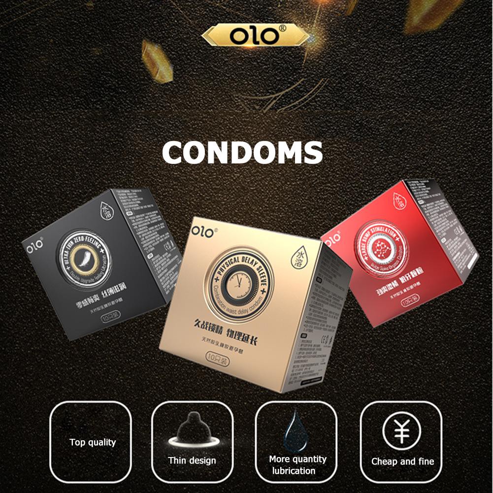 OLO Neo Condoms50-52-54ถุงยางอนามัย มีให้เลือก3สี 10ชิ้น1กล่อง ขนาดบางเฉียบ0.01มม ถุงยางราคาถูก ...