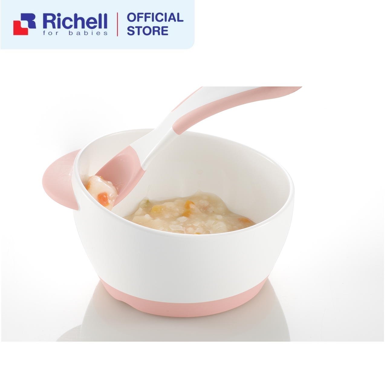 Richell(ริเชล) ชามโค้งฝึกทานอาหารสำหรับเด็ก รุ่นTLI สำหรับเด็กที่กินเองเป็นแล้ว วัย 12 เดือนขึ้น ...