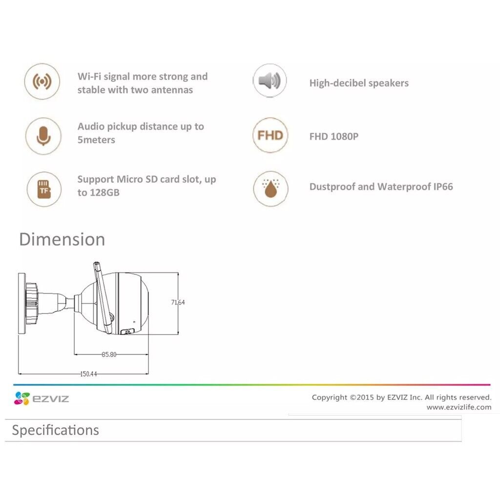 IP CAMERA กล้องวงจรปิด ไร้สาย รุ่น C3W (CS-CV310) C3WN C3W PRO 2MP C3W ...