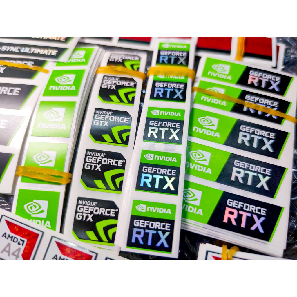 สติ๊กเกอร์ -SET8 MIX Intel AMD Nvidia Radeon GTX RTX i11 Sticker ตกแต่ง ...