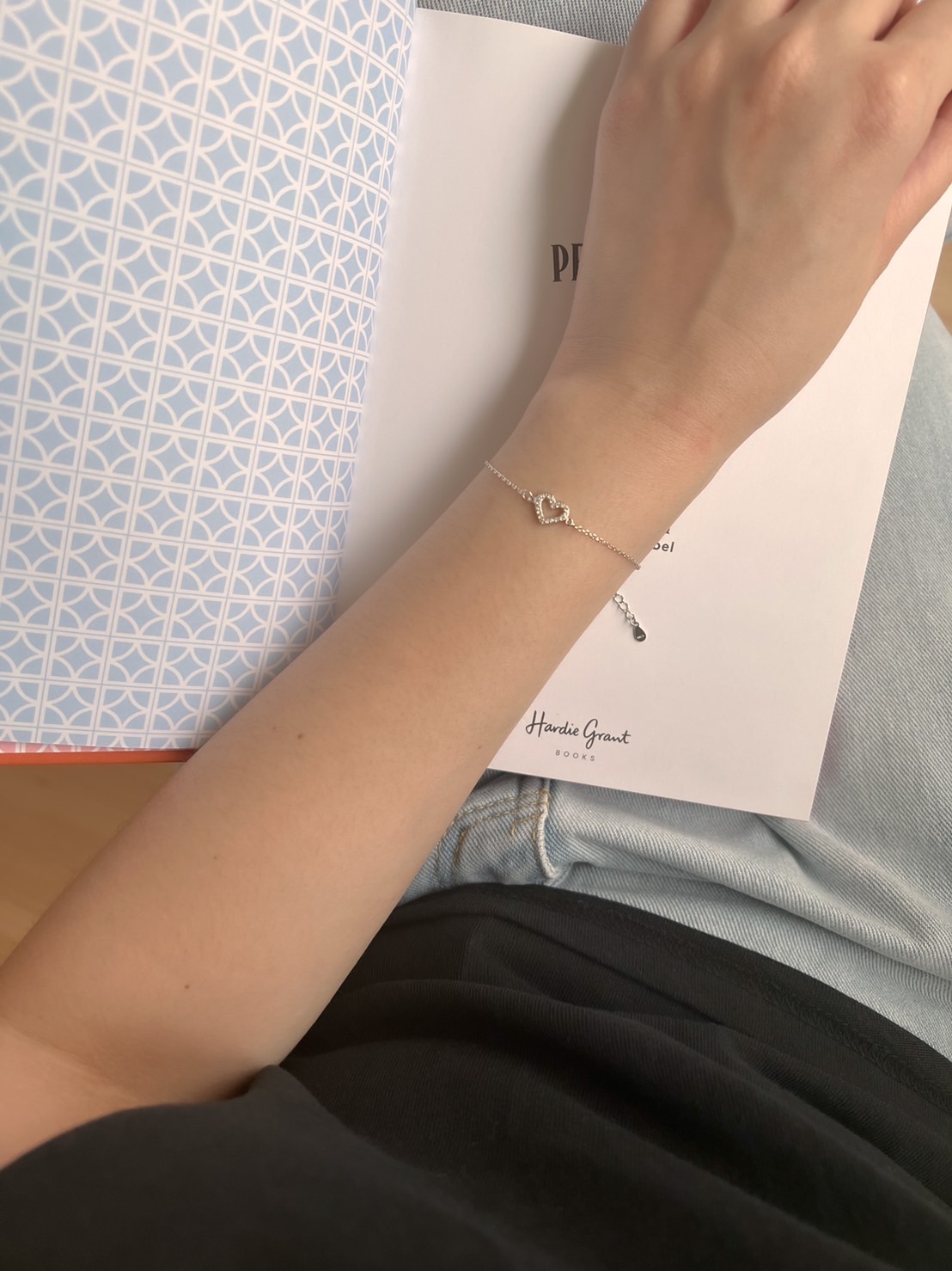 A.piece กำไลเงินแท้ all silver 925 Crystal heart bracelet - a.piecestores - ThaiPick