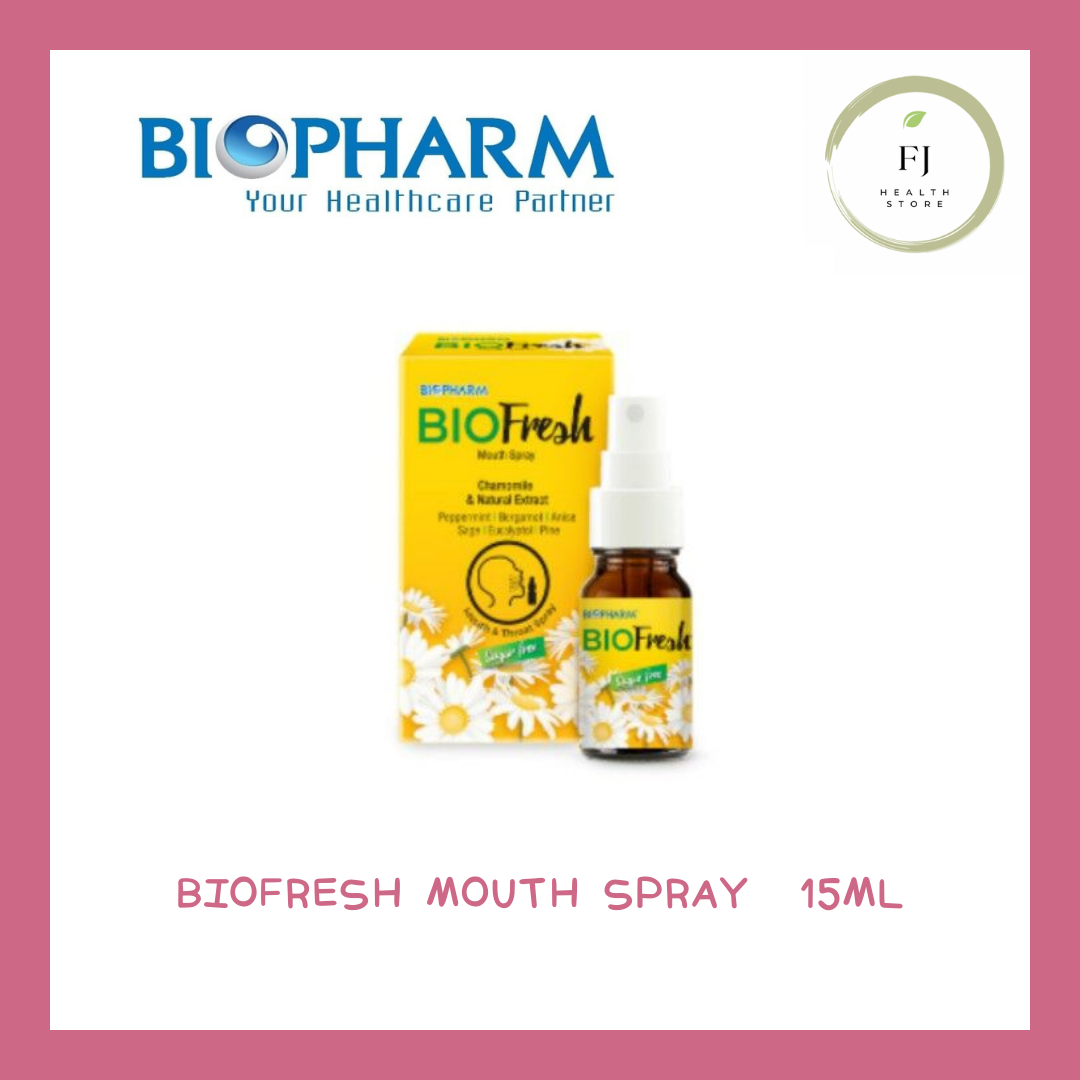 Biofresh Mouth Spray 15 ml ไบโอเฟรช เม้าท์ สเปรย์ 15 ml คาโมมายล์ สเปรย์พ่นคอ | Lazada.co.th