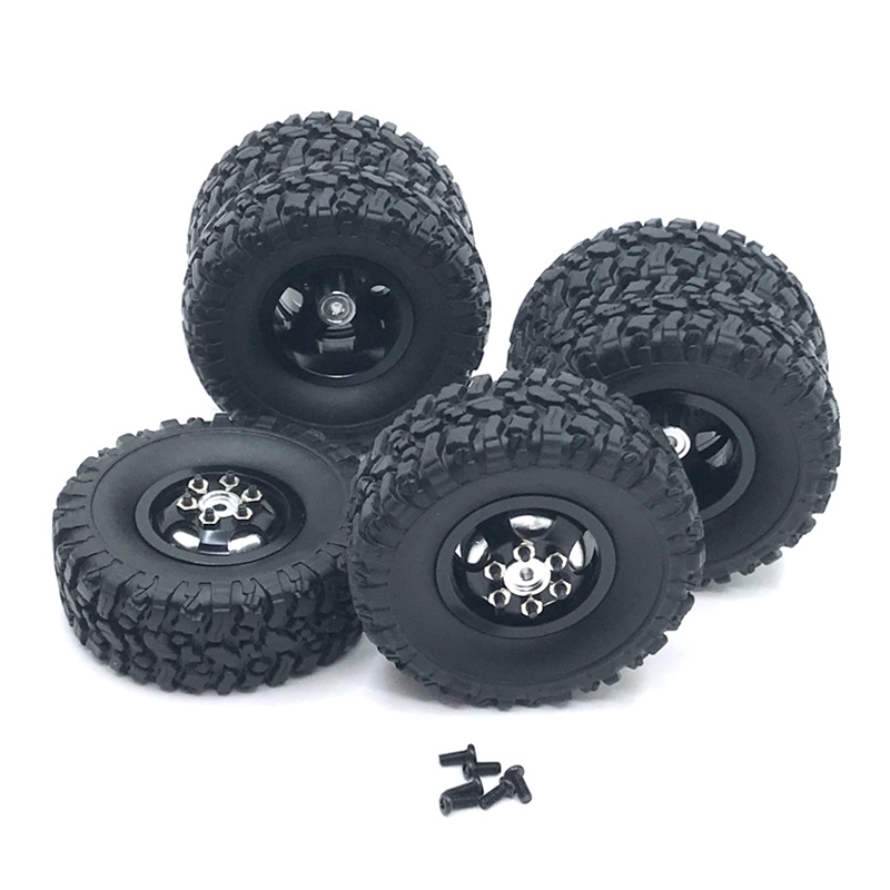 ล้อคู่รอกหมุนโลหะขอบยางรถสำหรับ WPL B14 B24 JJRC Q61 4X4 4WD 1/16รถ ...