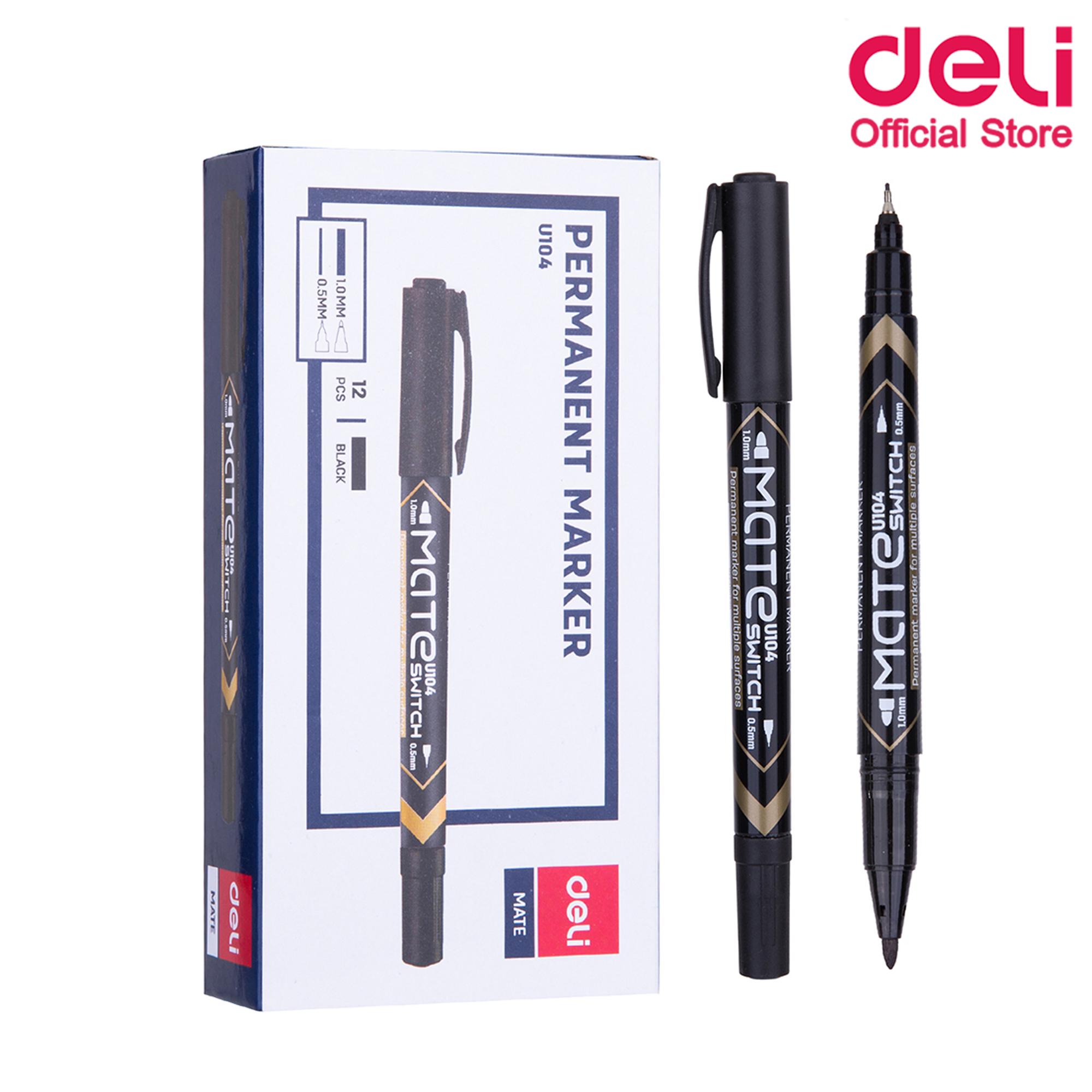 พร้อมส่ง Deli 10ด้าม ปากกาเขียนถุง Marker Pen 6881 มาร์คเกอร์ ปากกา ...