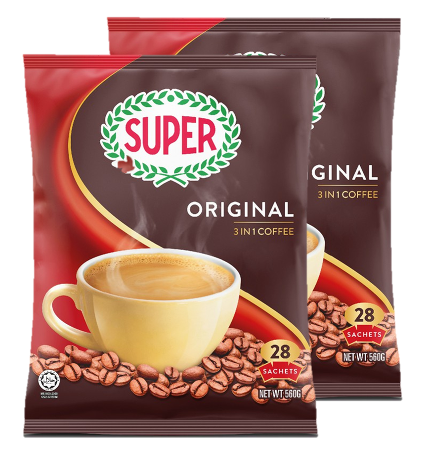 Super Coffee 3 in 1 Coffee ซุปเปอร์ กาแฟ ทรีอินวัน 17g. x 25ซอง (2แพค) | Lazada.co.th