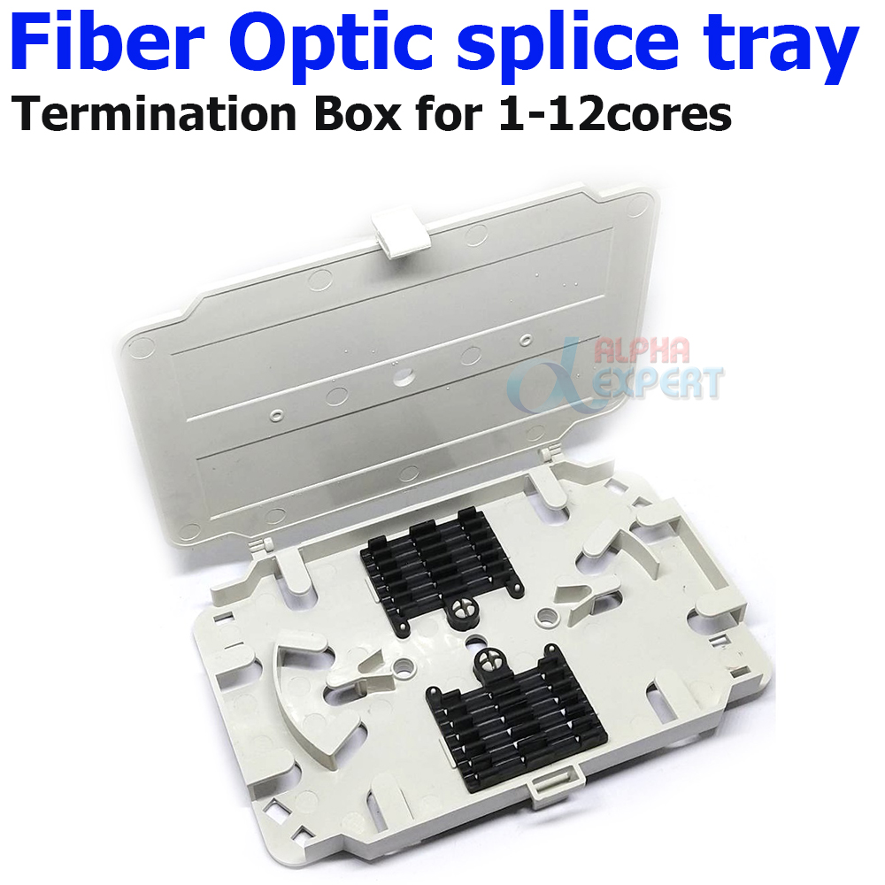 ถาดพักสาย สำหรับงาน fiber optic 1-12cores splice tray with ABS material ...