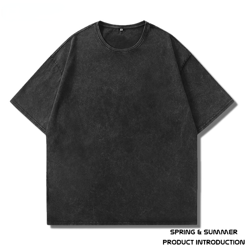 American Washed Cotton Men T Shirt Oversized Half Sleeve Short Sleeve ...