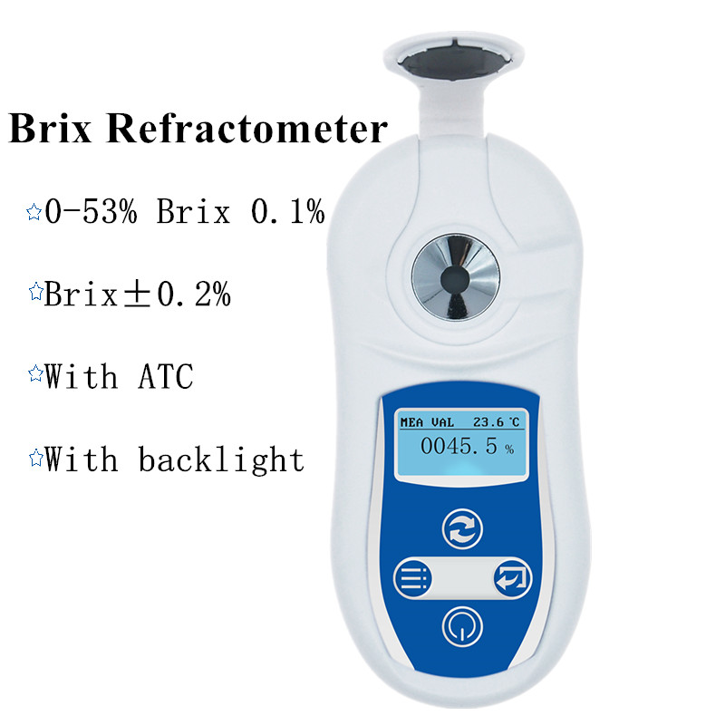 0-53% Digital Brix Refractometer Sugar Content Meter Juice Honey Test ...