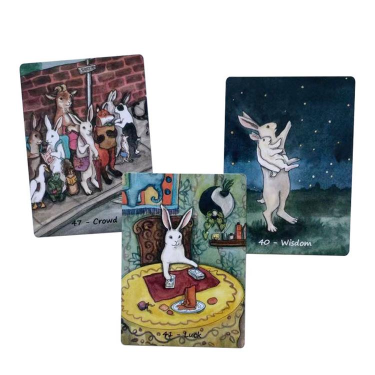Mini Size English Card Deck Nakishas Rabbit Oracle Card Cute Rabbit ...