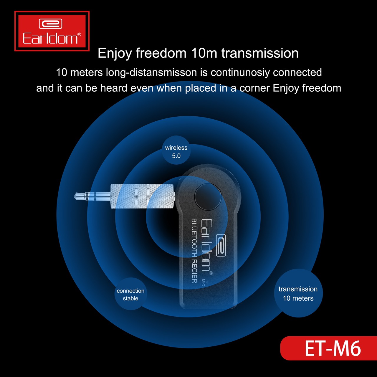 Earldom M6 Car Bluetooth อุปกรณ์รับสัญญาณบลูทูธ BluetoothReceiver Aux 3.5มิลลิเมตรรับเสียงเพลง ...