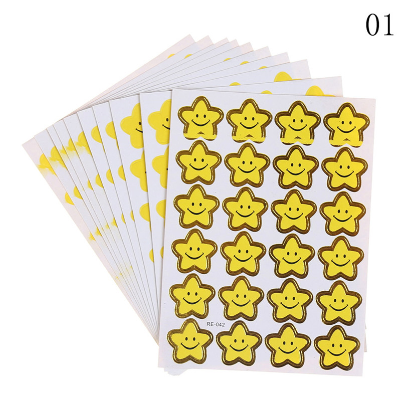 Qearl 10sheets Star Sticker School Kids Rewards Encouragement Craft DIY ...