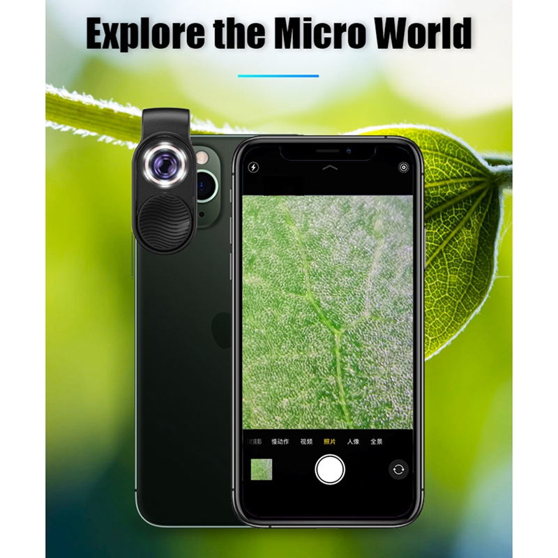 100X Pocket Mobile Phone Microscope with Clip Mini Magnifying Glass ...