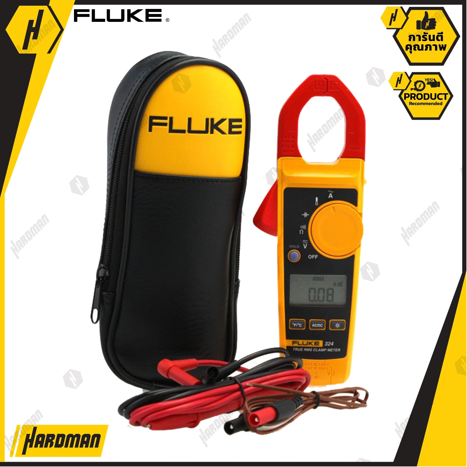 FLUKE 324 ดิจิตอลแคลมป์มิเตอร์ True-rms ทนทาน เที่ยงตรง เชื่อถือได้ ของ ...