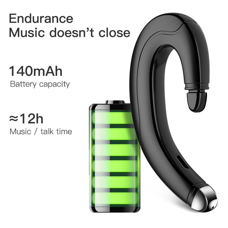 Bone Conduction Bluetooth Headset Portable Universal Unilateral ...
