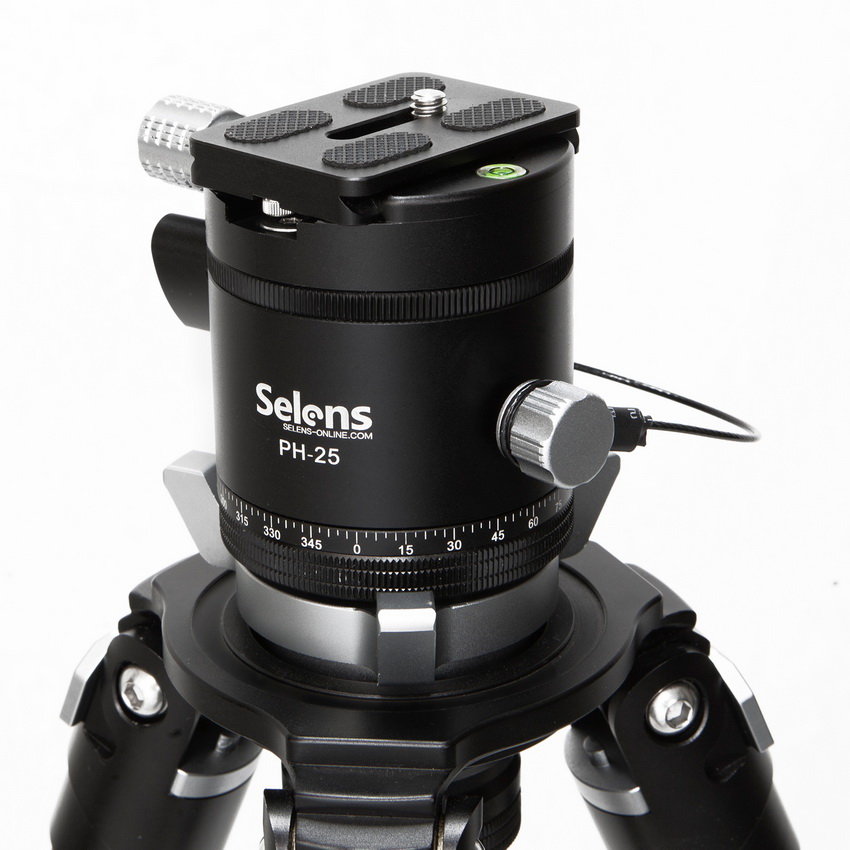 Selens PH-25 HDR เต็มไปด้วยพาหะ หัวลูก w/ การทำดัชนี เครื่องหมุน + 1/4 ...