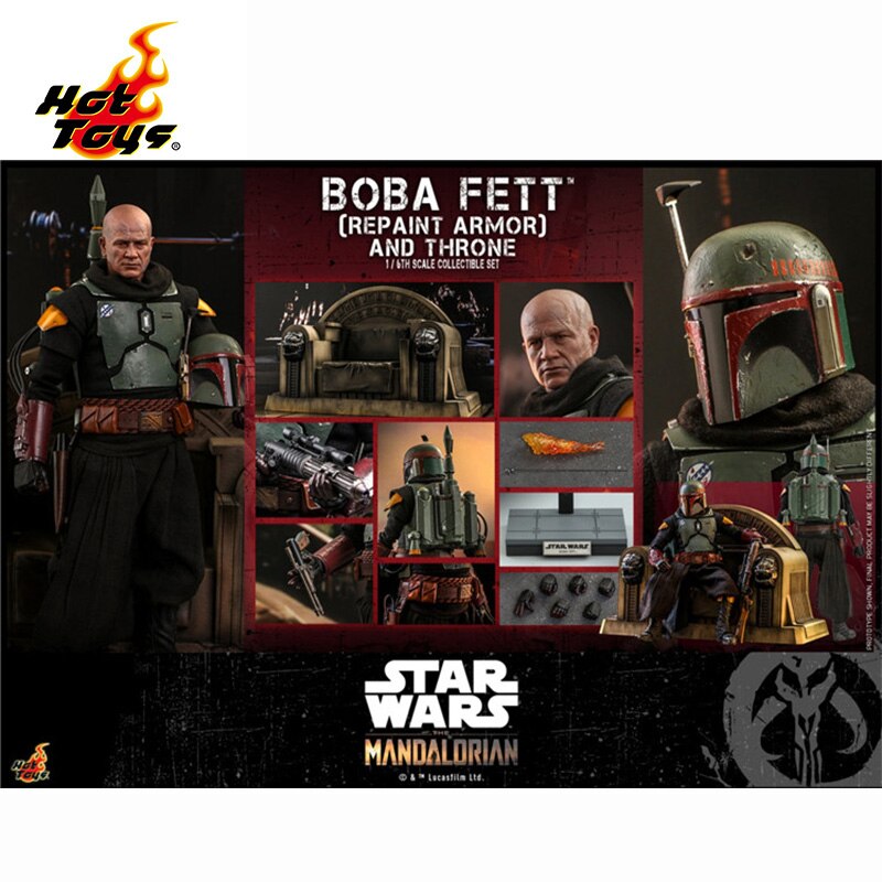 Hottoys 16TH TMS056 Boba Fett Repaint Armor And Throne The Mandalorian ...