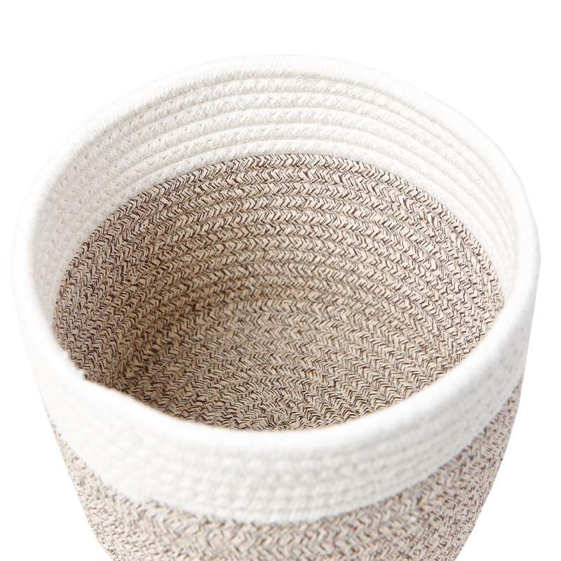 Dia 19cm Multipurpose Storage Basket Washable Woven Basket Cotton ...