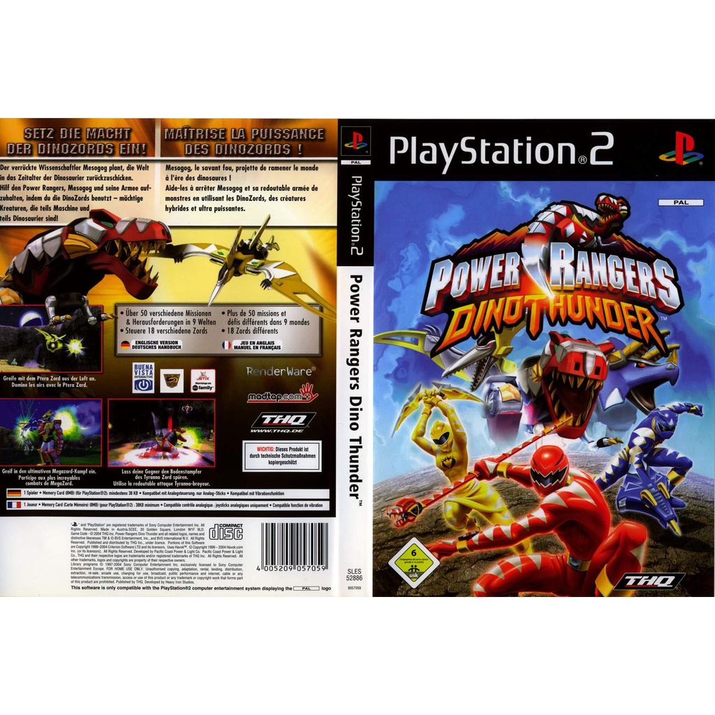 แผ่นเกมส์ PS2 Power Rangers - Dino Thunder คุณภาพ ส่งไว (CD) | Lazada.co.th