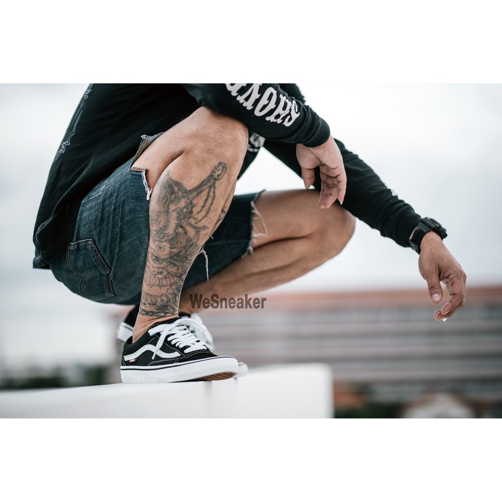 kanjh VANS Old Skool (PRO) - Black/White รองเท้า VANS การันตีของแท้ 100 VANS Authorized Dealer ...