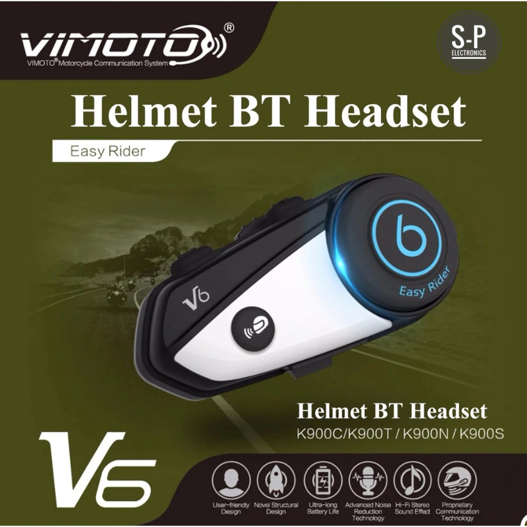Vimoto V6 บูลทูธติดหมวกกันน็อค Vimoto V6 Helmet Bluetooth Headset ...