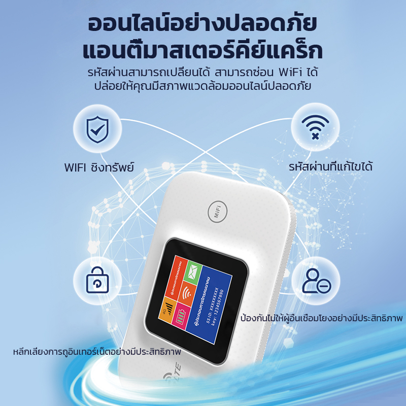 4G Pocket WIFI ใส่ซิม AIS True ไวไฟพกพา wifi พกพา ไวไฟใส่ซิม Poket WIFI ...