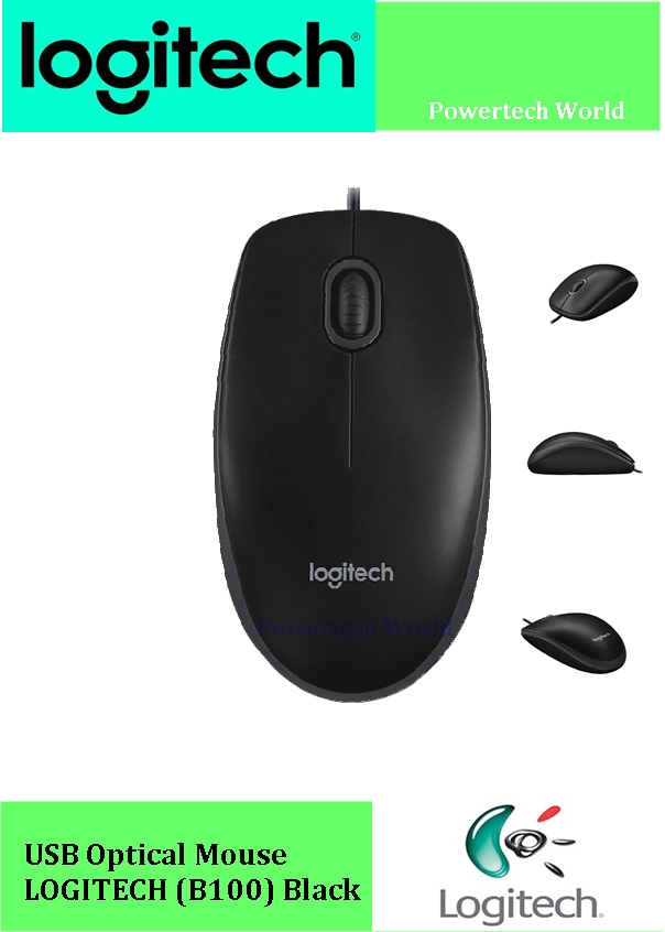 MOUSE (เมาส์) LOGITECH B100 (BLACK) (ของใหม่) P11754 - ichillshop ...