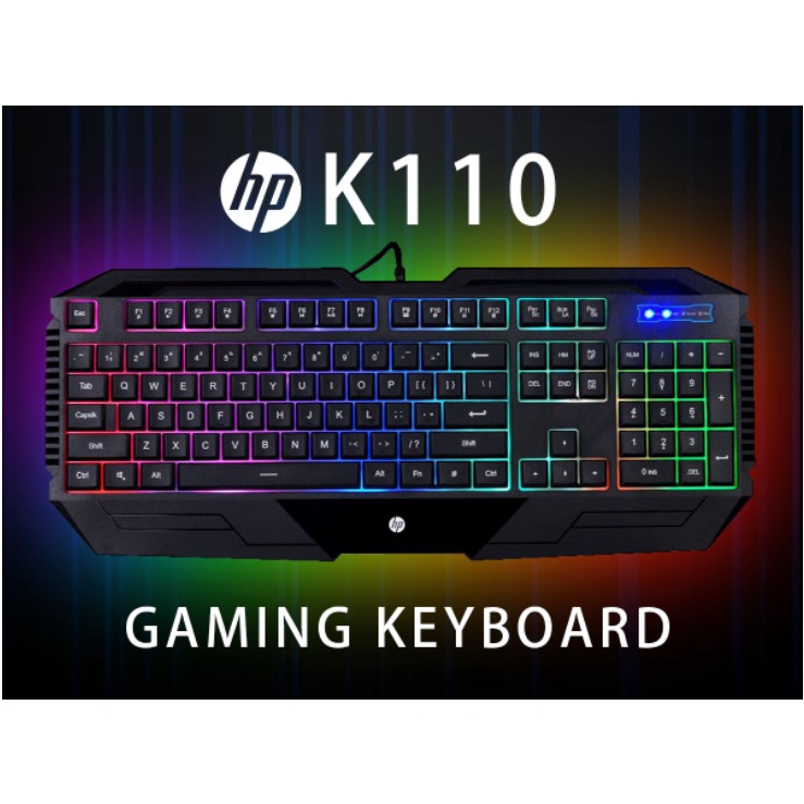 HP K110 Wired Gaming Keyboard (Anti-Ghosting Keys and Backlit) | Lazada ...