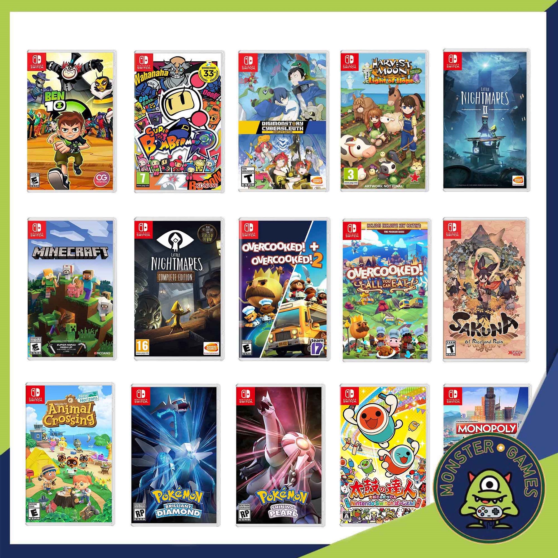 Ben 10 Bomberman Digimon Story Harvest Moon Little Nightmares 2 ...