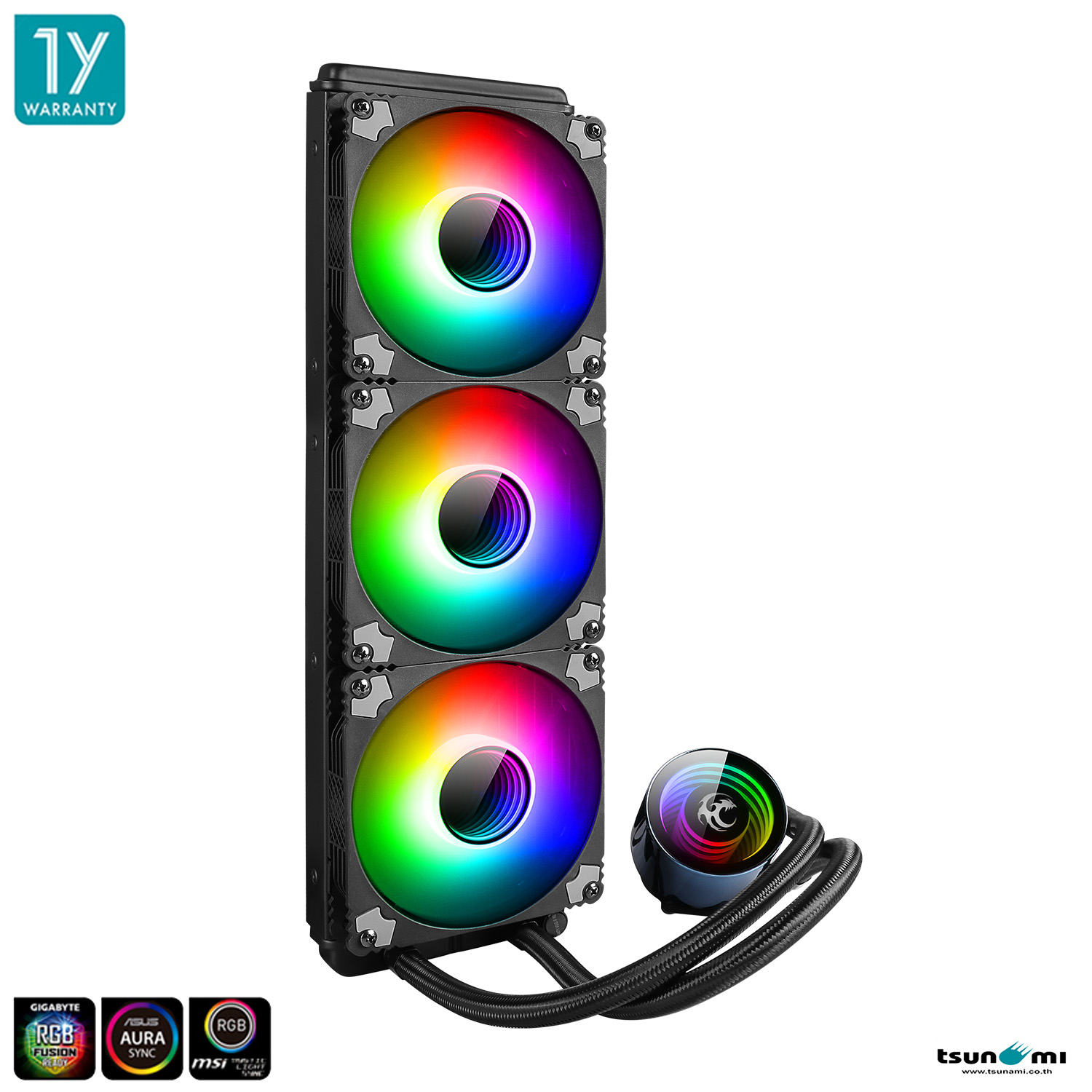 ชุดน้ำระบบปิด Tsunami SL-360 Unlimited Deep Space Lighting ARGB Multi ...