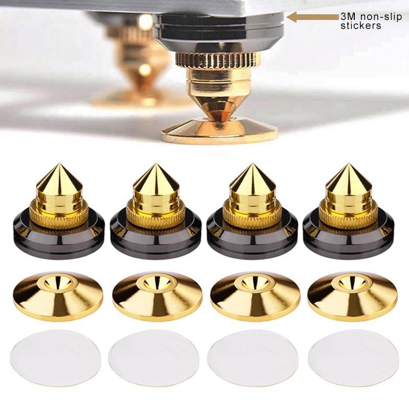 【Ready Stock&COD】8X Gold Speaker Spike with Floor Discs Stand Foot ...